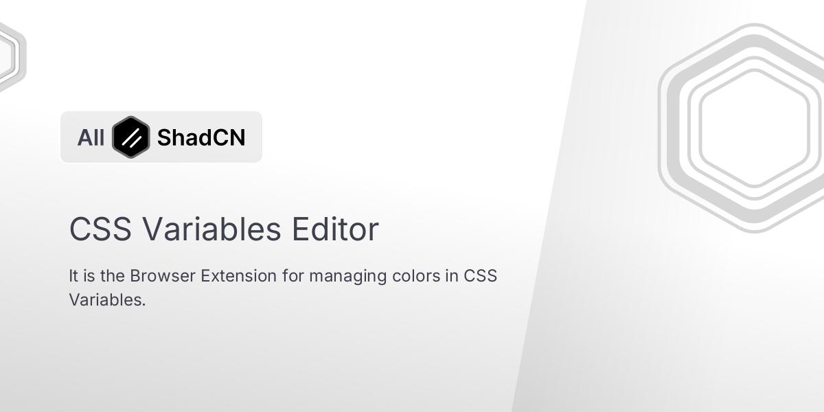 CSS Variables Editor | All Shadcn