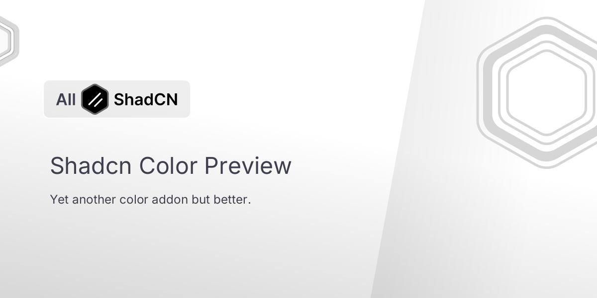 Shadcn Color Preview | All Shadcn