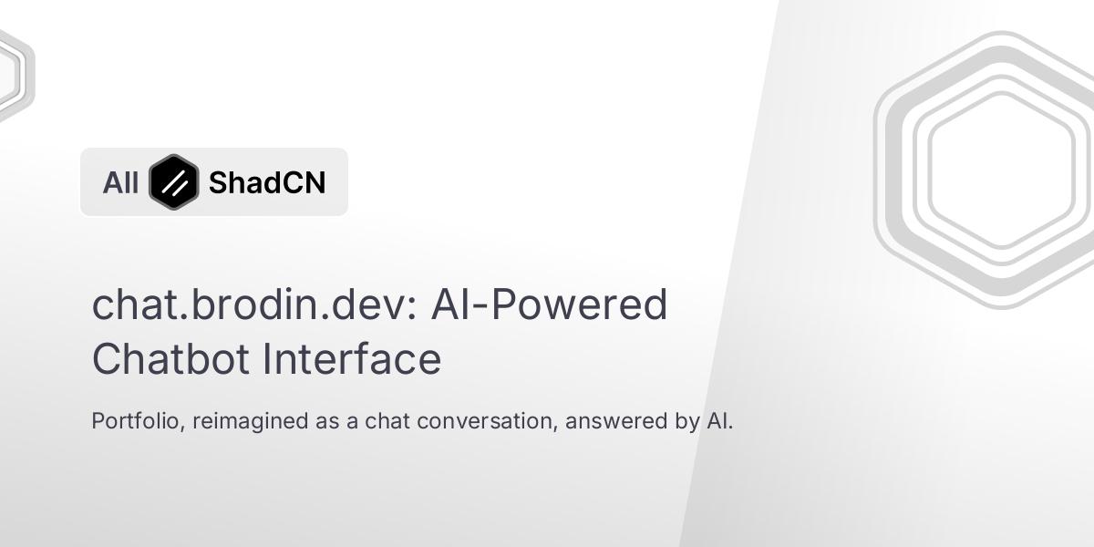 Nathan's AI - AI-Powered Chatbot Interface | All Shadcn
