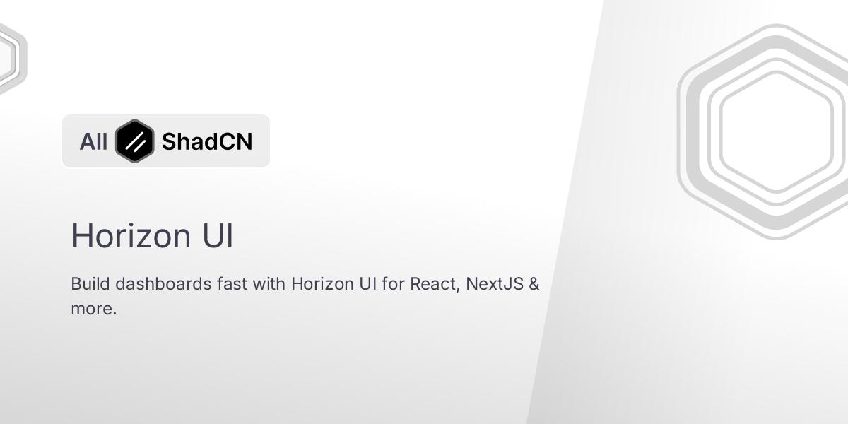 Horizon UI | All Shadcn
