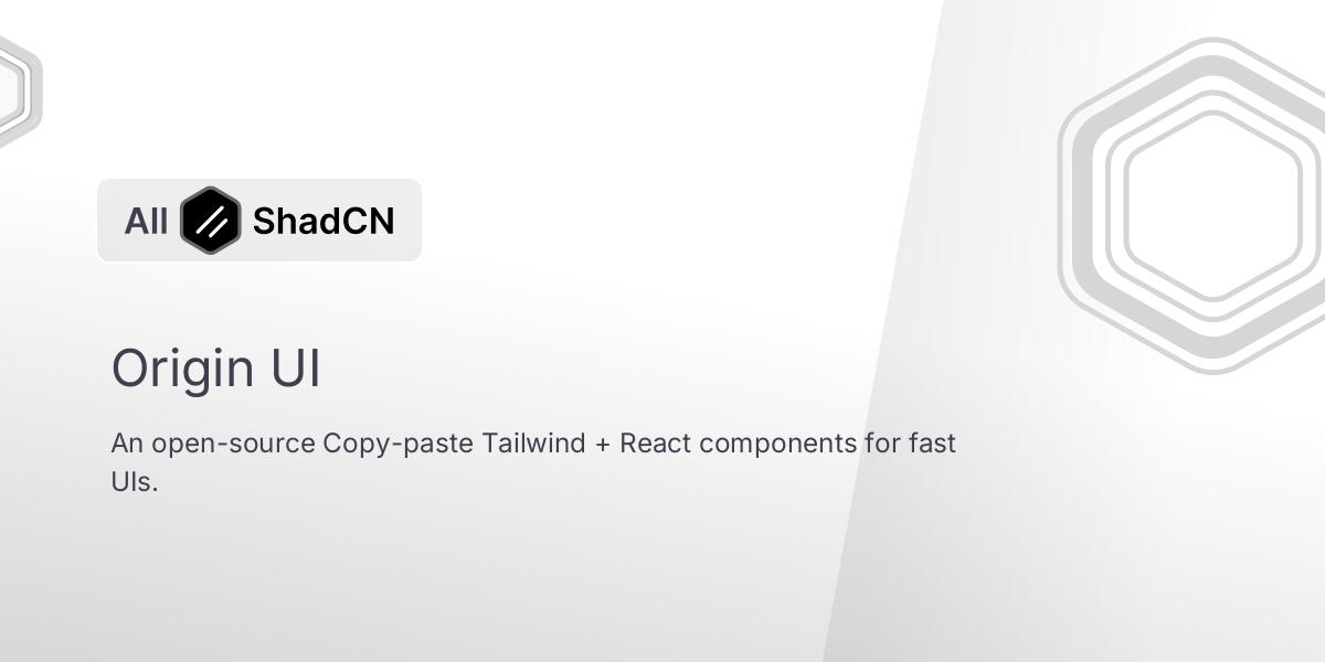 origin-ui | All Shadcn