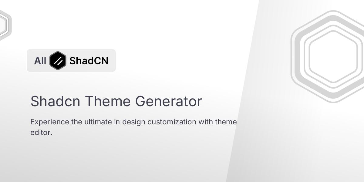 Shadcn Theme Generator | All Shadcn