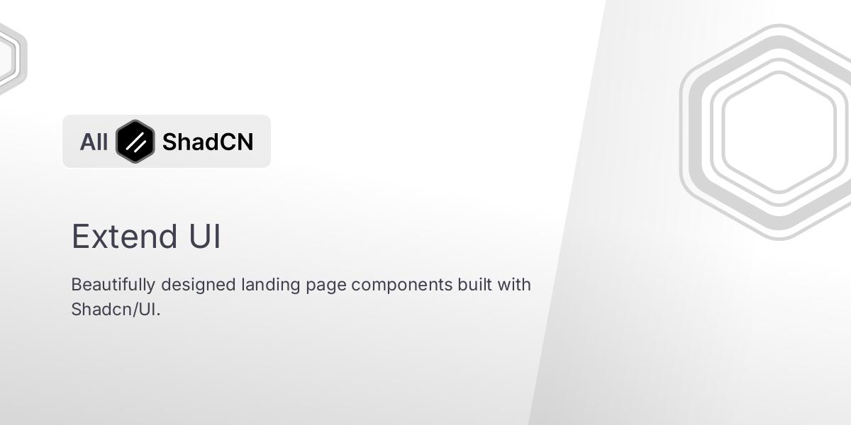 Extend UI | All Shadcn