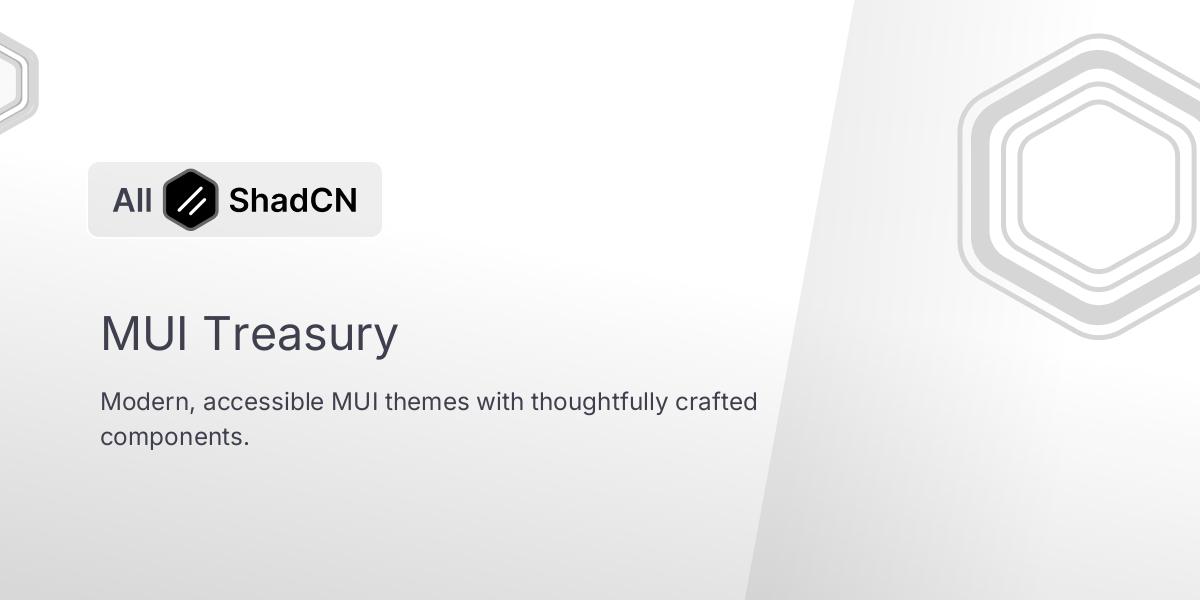 MUI Treasury | All Shadcn