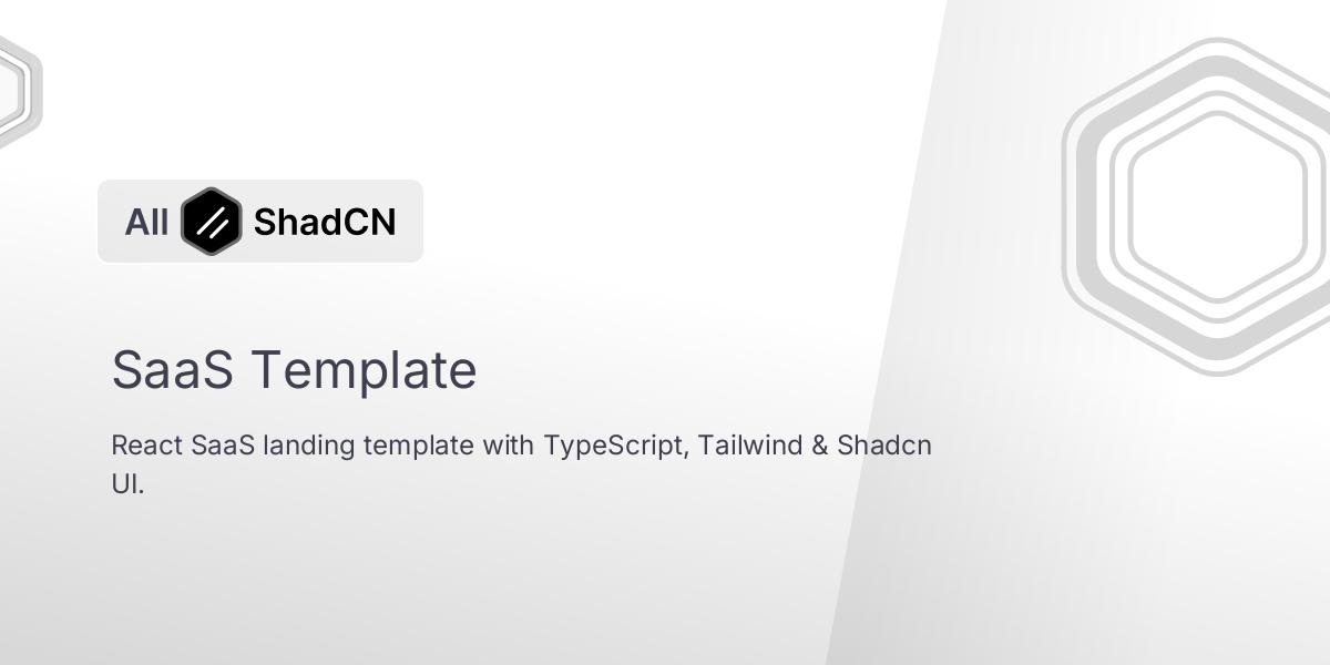 SaaS Template | All Shadcn