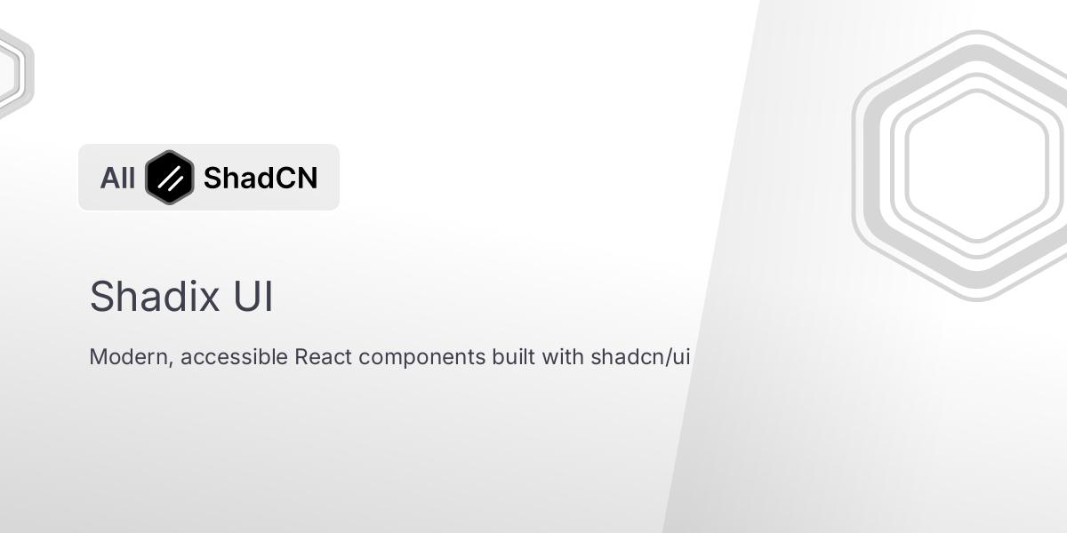 Shadix UI | All Shadcn