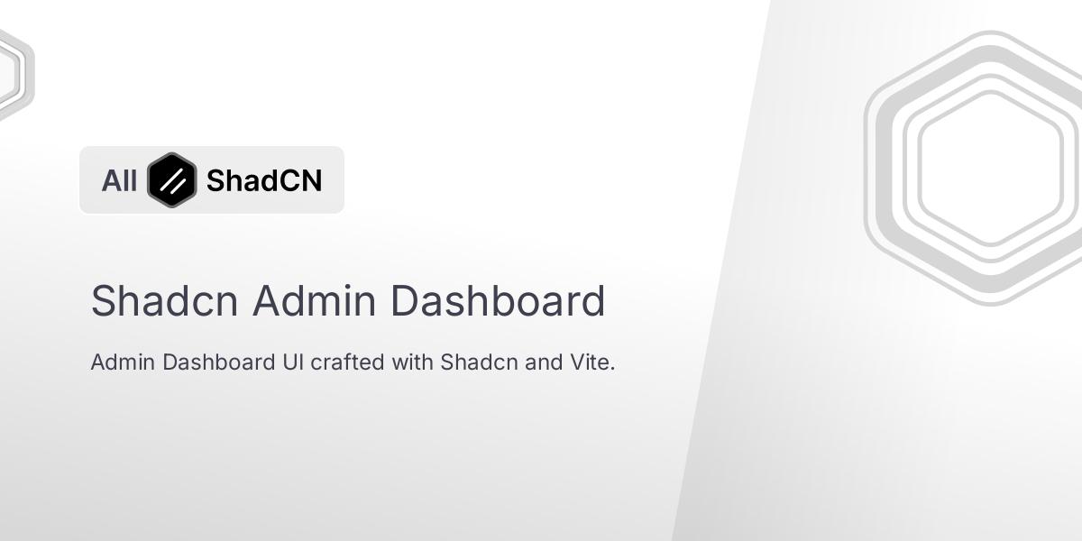 Shadcn Admin Dashboard | All Shadcn
