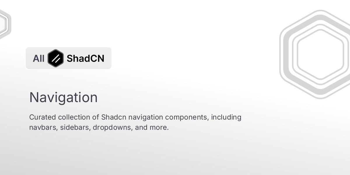 Shadcn UI Navigation | All Shadcn