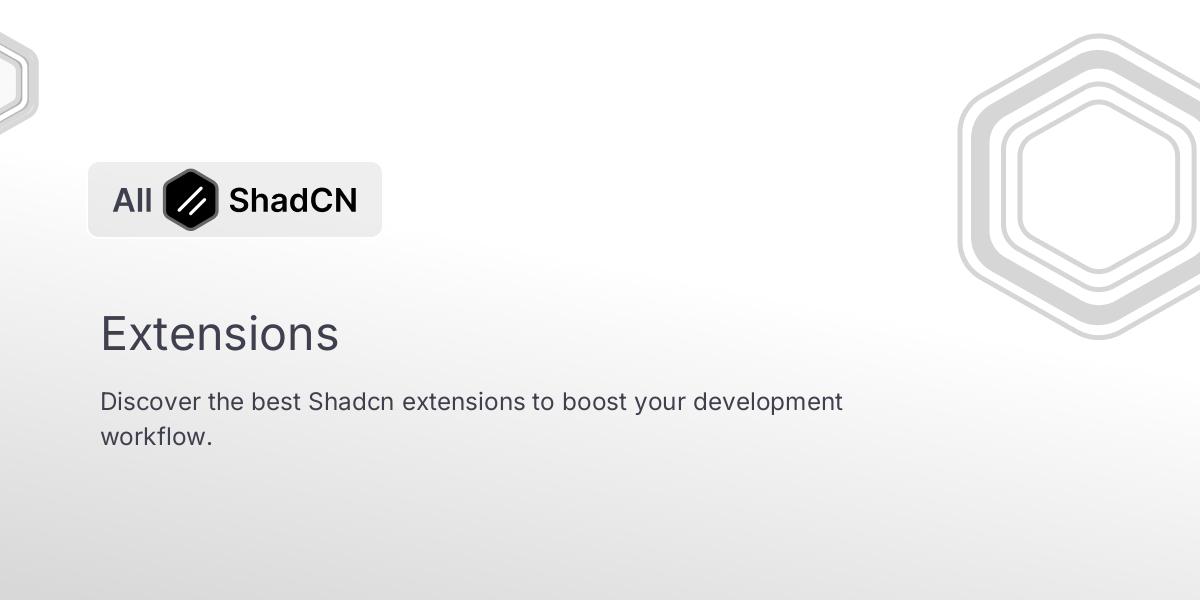 Shadcn UI Extensions | All Shadcn