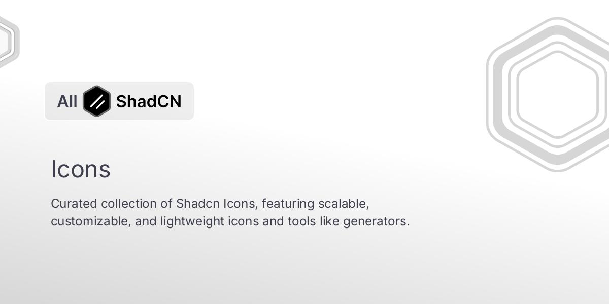 Shadcn UI Icons | All Shadcn