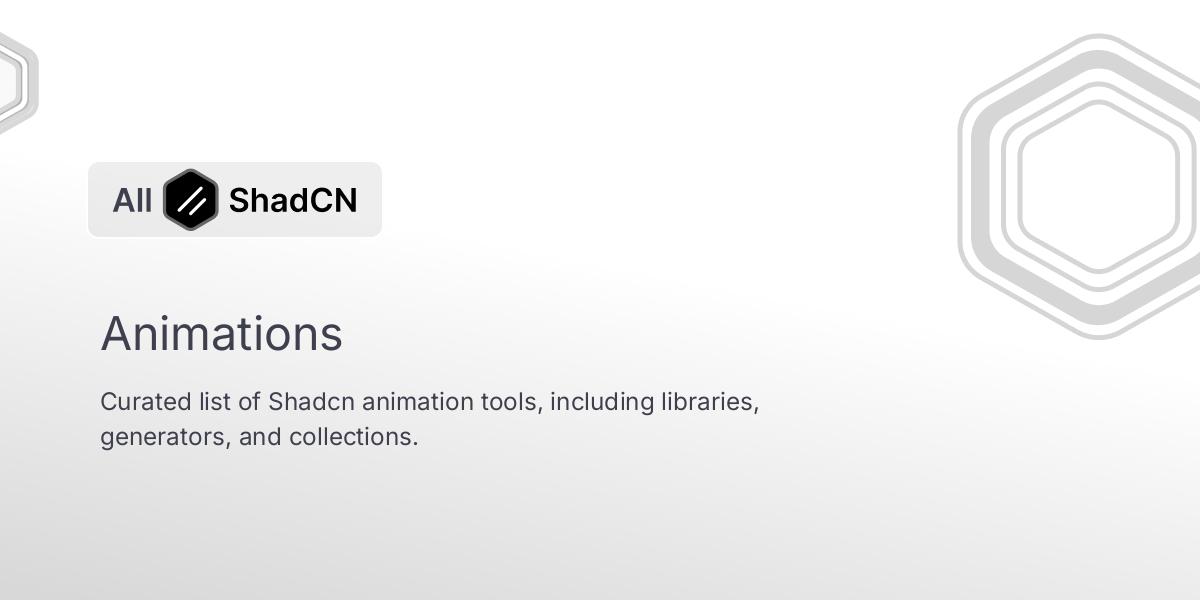 Shadcn UI Animation | All Shadcn
