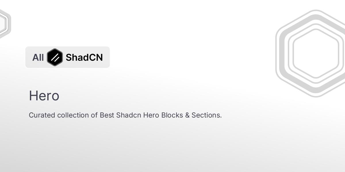Shadcn Hero Section | All Shadcn