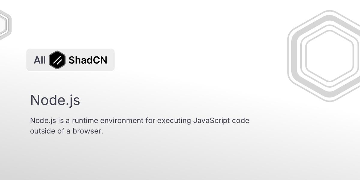 Node.js templates | All Shadcn