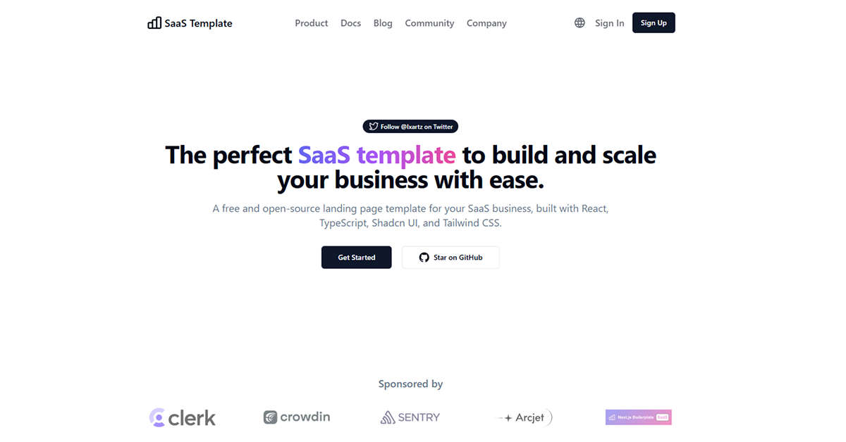 SaaS Template | All Shadcn